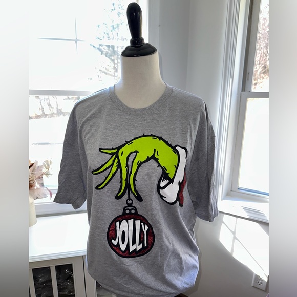 Tops | Jolly Tee With Sparkly Red Ball | Poshmark